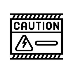 Caution sign high voltage - electrical room Vector Image