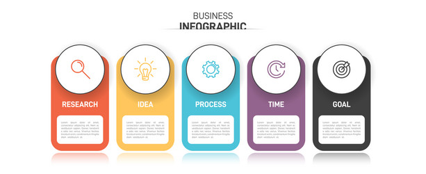 Infographic design with icons and 5 options Vector Image