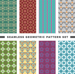 Set of scandinavian floral seamless pattern Vector Image