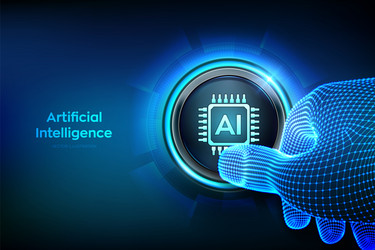 Ai artificial intelligence machine learning Vector Image