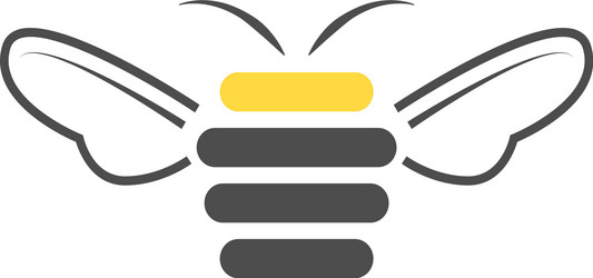 Bee logo design template Royalty Free Vector Image