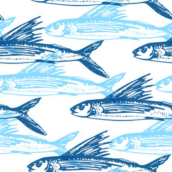 Seamless fish pattern Royalty Free Vector Image