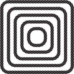 Set of twisted rope icon or cordage with loops Vector Image