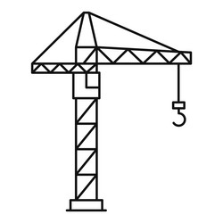 Mobile crane icon vehicle for lifting handling Vector Image