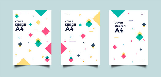 Abstract a4 cover background with geometric shapes