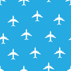 Airplane flight seamless pattern wallpaper Vector Image