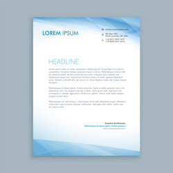 Corporate wavy letterhead design Royalty Free Vector Image