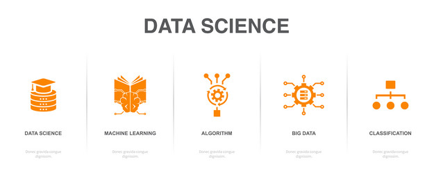 Data science banner web icon for computer Vector Image