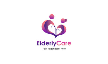 Elderly care logo design best logo Royalty Free Vector Image