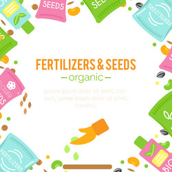 Fertilizer seeds pack design Royalty Free Vector Image