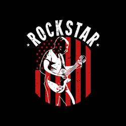Rockstar word t-shirt design typography Royalty Free Vector