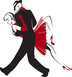Abstract dancing couple Royalty Free Vector Image