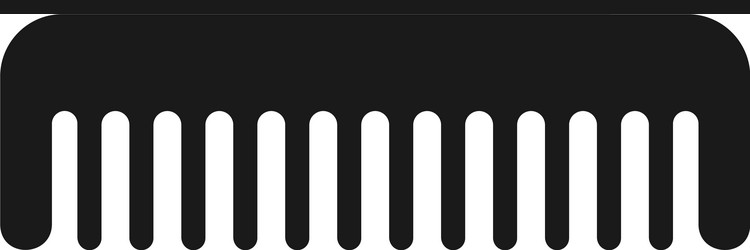 Comb graphic design template isolated Royalty Free Vector