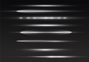 Horizontal light ray flash yellow line Royalty Free Vector