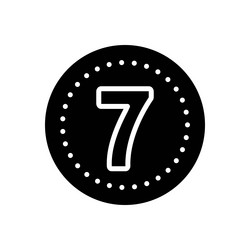Boy holding number seven Royalty Free Vector Image