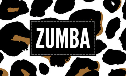 Zumba dance studio text calligraphy word banner Vector Image
