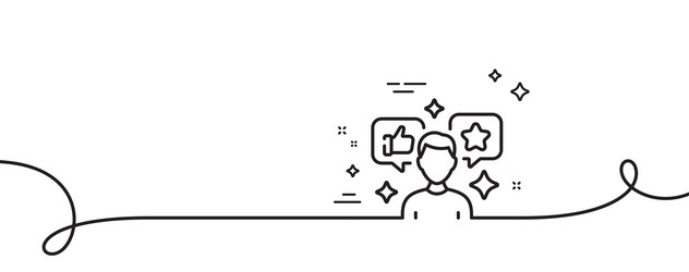 Influence line icon social media blogger sign Vector Image