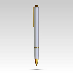 Golden pen Royalty Free Vector Image - VectorStock