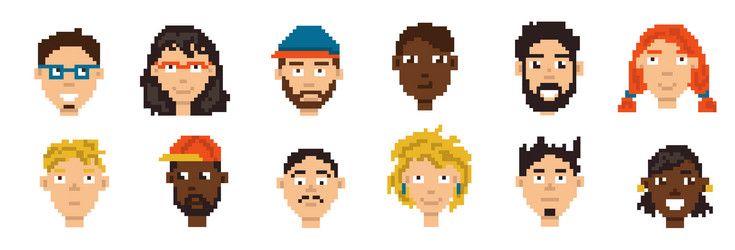 8 Bit Avatar Vector Images (over 560)