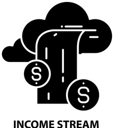 Wealth management icon black sign Royalty Free Vector Image