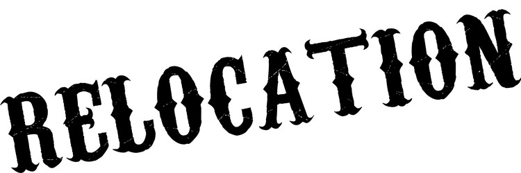 Relocation rubber stamp Royalty Free Vector Image