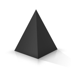White square pyramid Royalty Free Vector Image