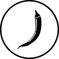 Icon chilli black on white Royalty Free Vector Image