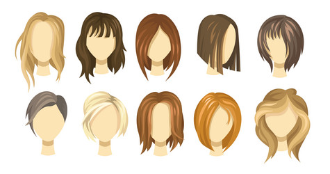 Kids Hair Style Vector Images (over 5,000)