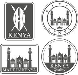 Nairobi skyline kenya hand drawn sketch Royalty Free Vector