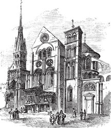 Isometric infographic notre dame de paris - hd Vector Image