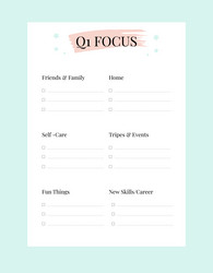 Q1 self focus Royalty Free Vector Image - VectorStock