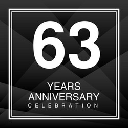 63 year anniversary celebration logo red Vector Image