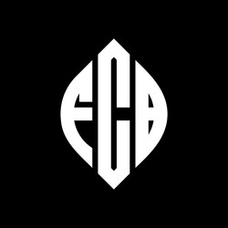 Fcb circle letter logo design Royalty Free Vector Image