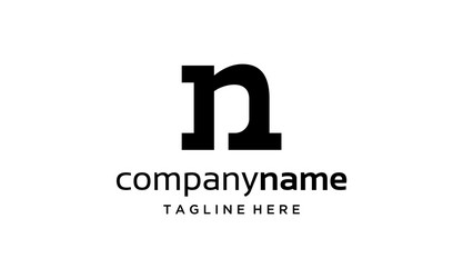N and p initial logo design with gradient style Vector Image