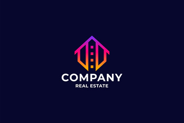 Square home pro logo template Royalty Free Vector Image