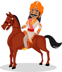 Samrat ashok cartoon character Royalty Free Vector Image