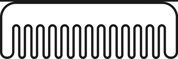 Comb graphic design template isolated Royalty Free Vector