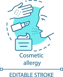 Cosmetic allergy concept icon allergic reaction Vector Image