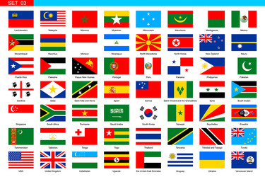 Flags of oceania Royalty Free Vector Image - VectorStock
