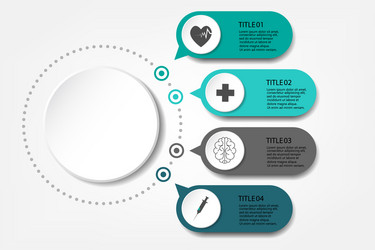 Medical information display process chart Vector Image