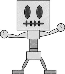 Skull game character Royalty Free Vector Image