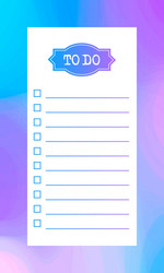 To do list blank template Royalty Free Vector Image