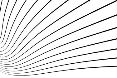 Abstract curvy black stripe lines modern Vector Image