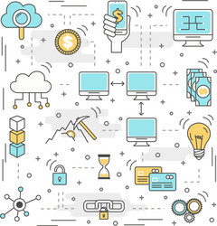 Process digitalization concept Royalty Free Vector Image