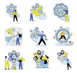 Business routine productivity is measure Vector Image