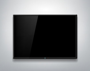Realistic blank led tv screen on transparent Vector Image