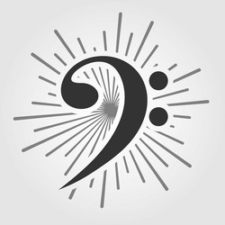 Music notes element isolated on white background Vector Image