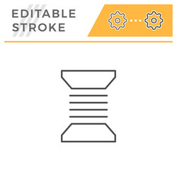 Sewing spool line outline icon Royalty Free Vector Image