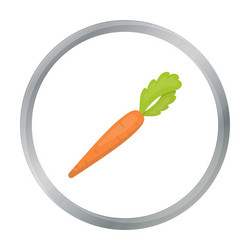 Carrot icon cartoon singe vegetables from Vector Image