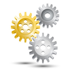 Cog wheel with 3d printer print settings concept Vector Image